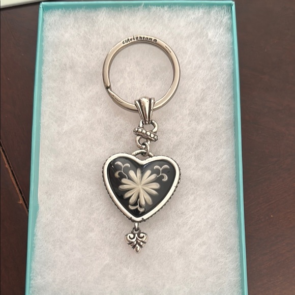 Brighton | Accessories | Brighton Black And Silver Heart Keychain ...